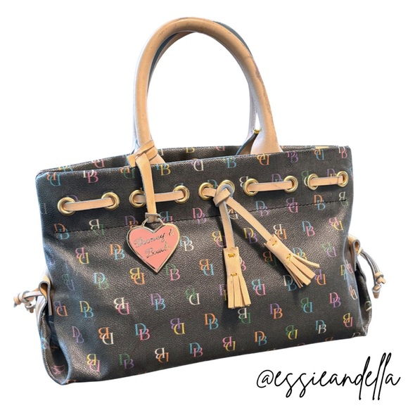Dooney & Bourke | Bags | Dooney Bourke Multicolor Logo Satchel | Poshmark